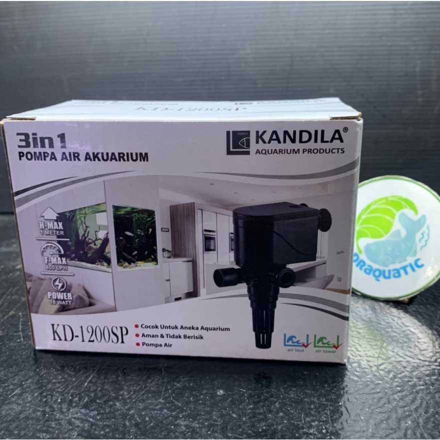 Jual Kandila Pump Akuarium Kd-1200sp Pompa Filter KANDILA 3IN1 POMPA AIR KD-1200SP Pompa Air ...