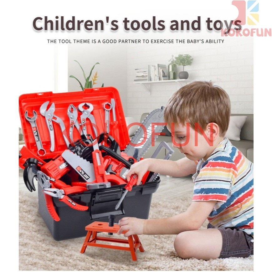 Jual Mainan Berpura-pur/Mainan Toolbox Kit/Mainan Anak Untuk Hadiah ...