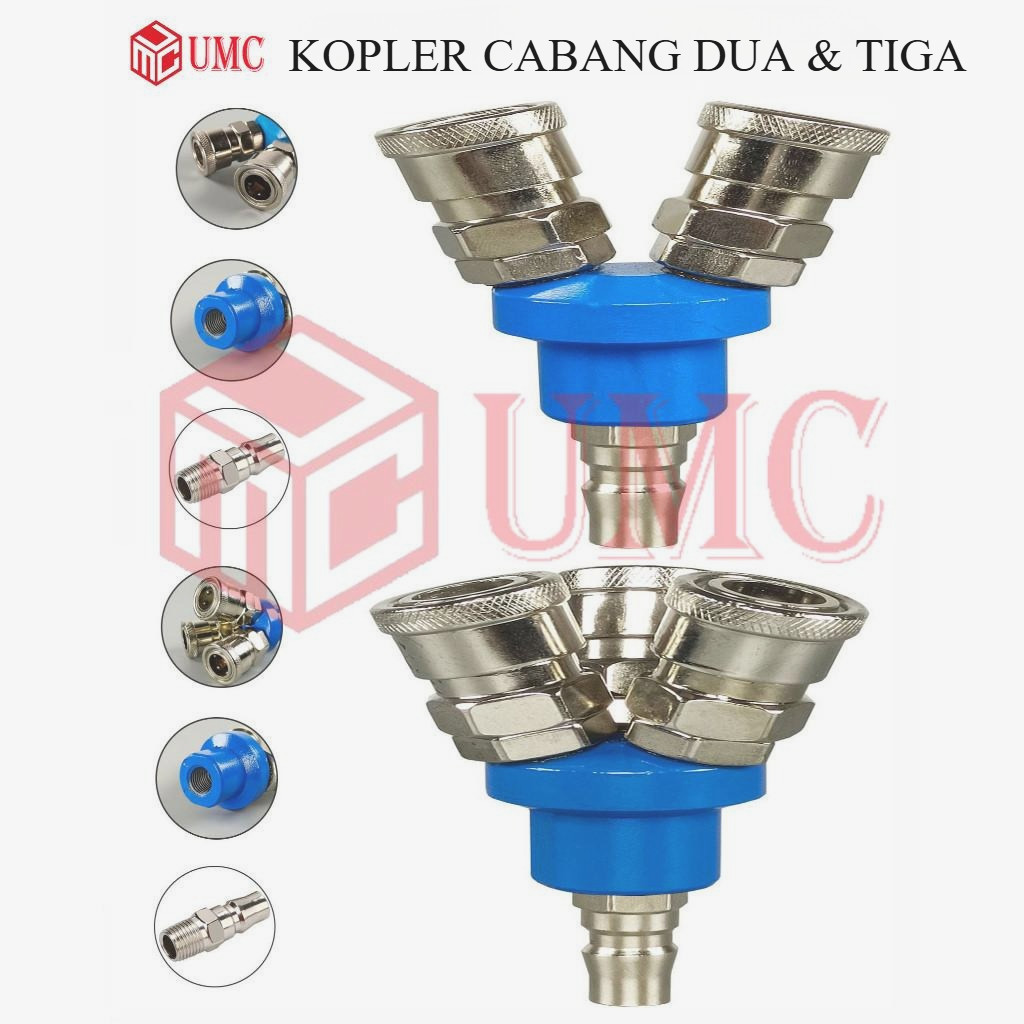 Jual Coupler Cabang Dua dan Tiga Quick coupler 2 & 3 Kopler Cabang ...