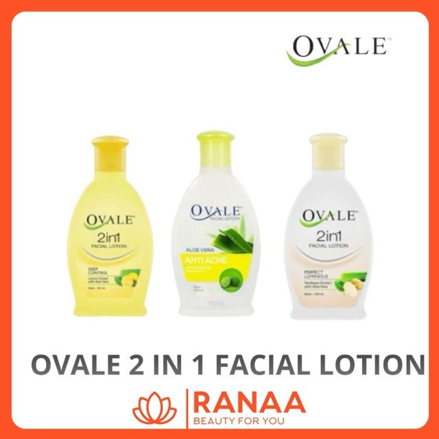 Jual OVALE 2IN1 FACIAL LOTION CLEANSER ALL VARIAN 200ml | Shopee Indonesia