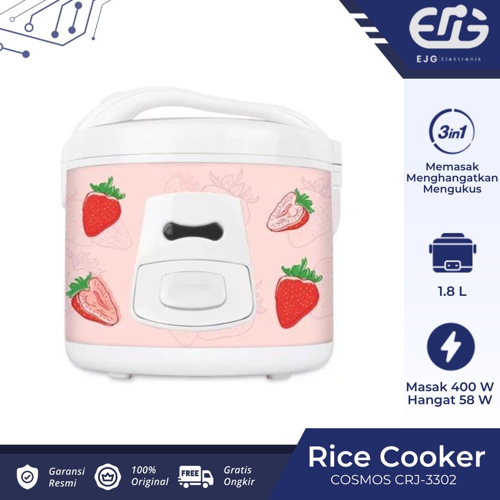 Jual Cosmos CRJ 3302 Magic Com 1.8 Liter 3in1 Nonstick | Shopee Indonesia