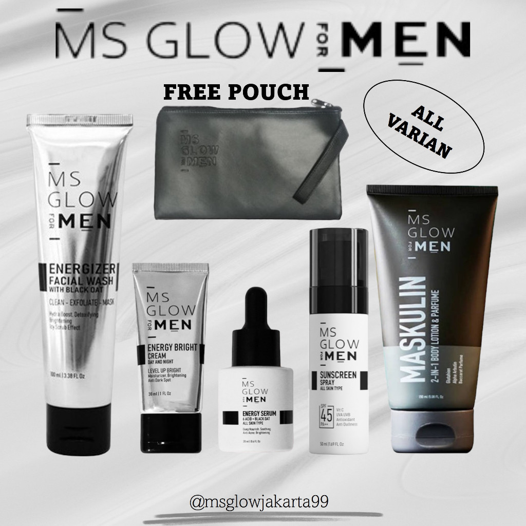 Jual Ms Glow Men Original 100% Skincare Pria Sepaket Free Pouch/ecer ...
