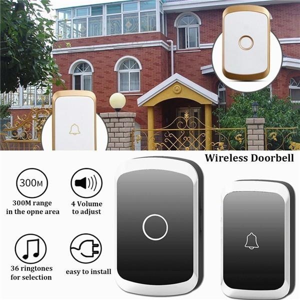 Jual Bel Rumah Tanpa Kabel IP44/ Bel Rumah Wireless Waterproof Door ...