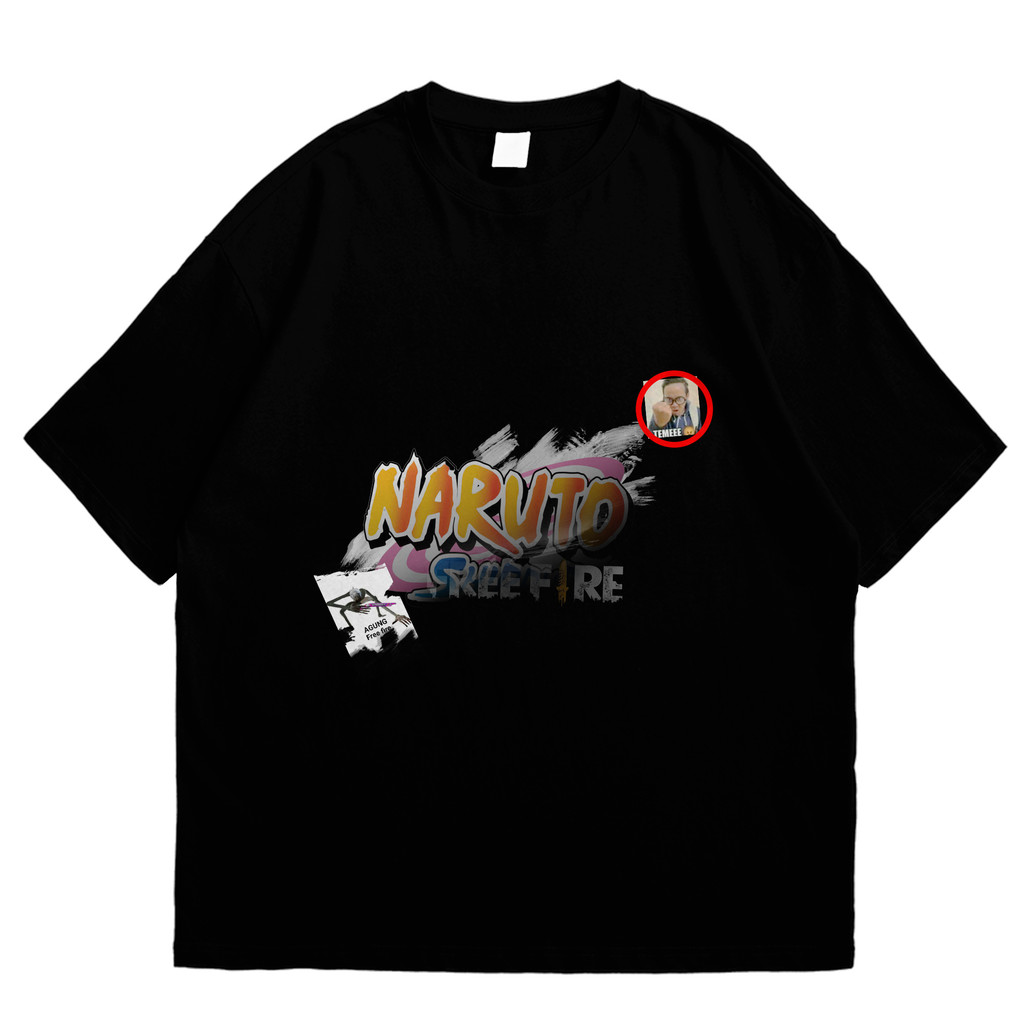 Jual Kaos Free Fire X Naruto Logo - Unisex Pria Wanita - 24s Cotton ...