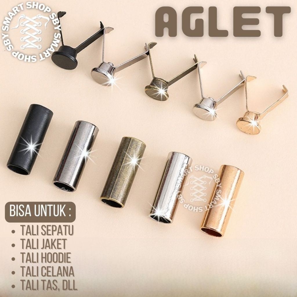 Jual (AGLET) Aglet Besi Metal Super Keren Untuk Tali Sepatu Jaket ...