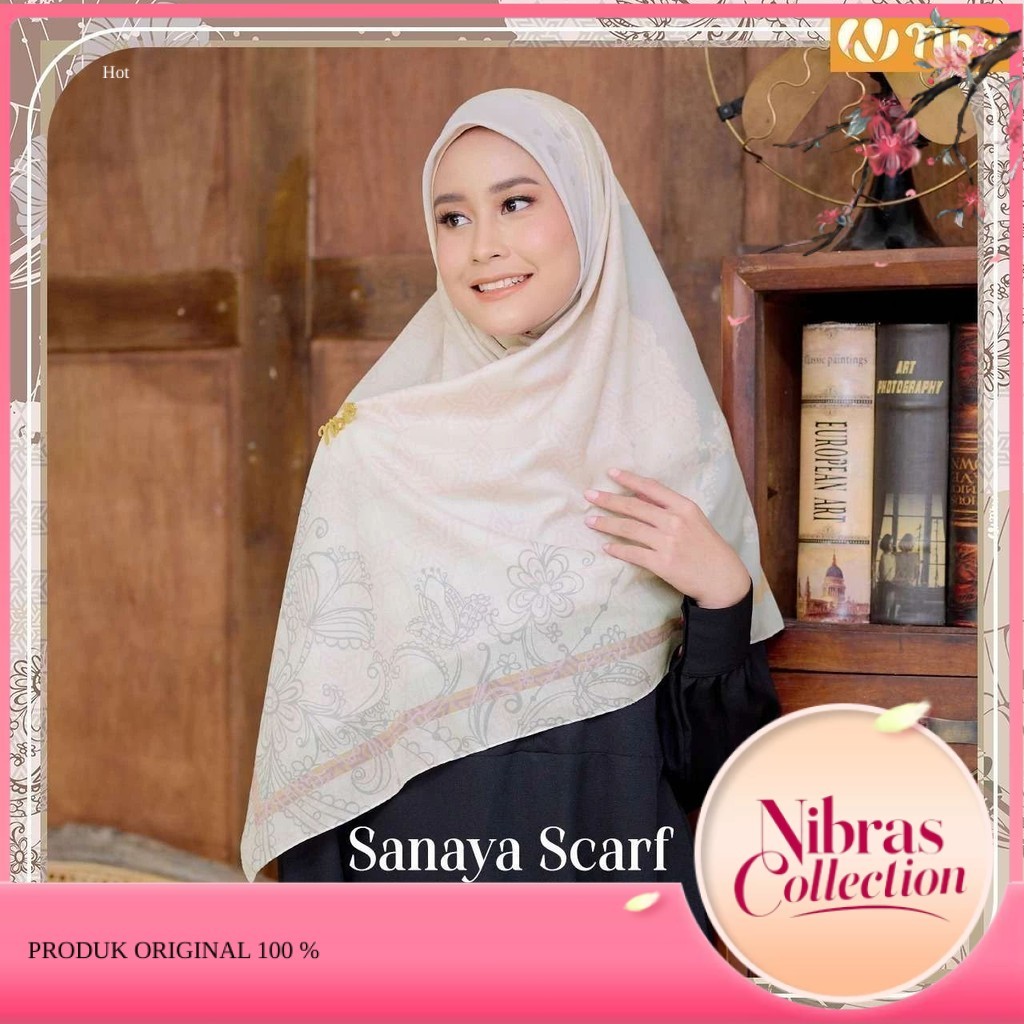 Jual Nibras - Sanaya Scraft Motif Hijab Wanita Bahan Neo Ultrafine ...