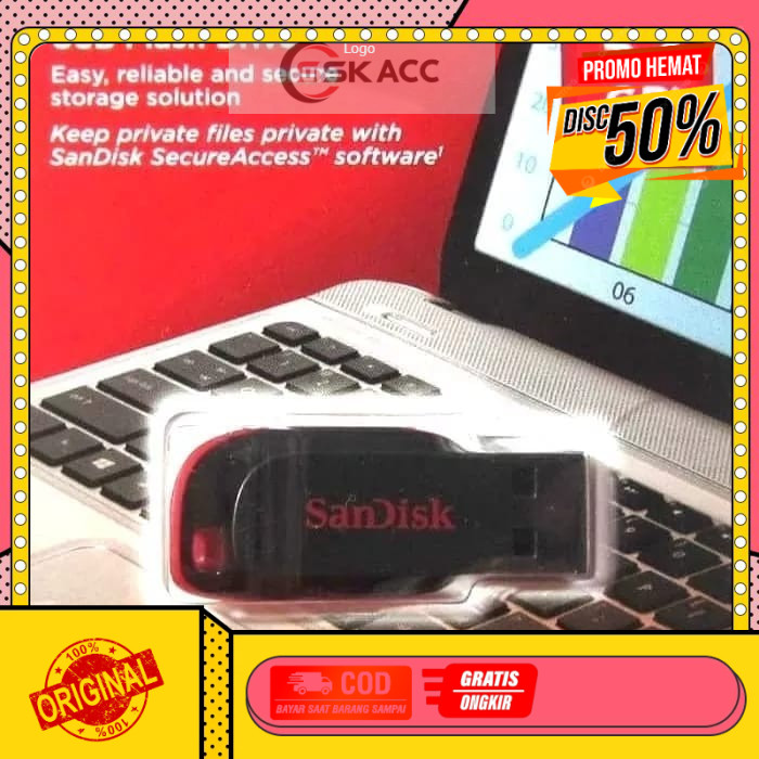 Jual FLASH DISK SANDISK 32GB CRUZER BLADE/ORIGINALSandisk FlashDisk Cruzer Blade 32GB Garansi ...