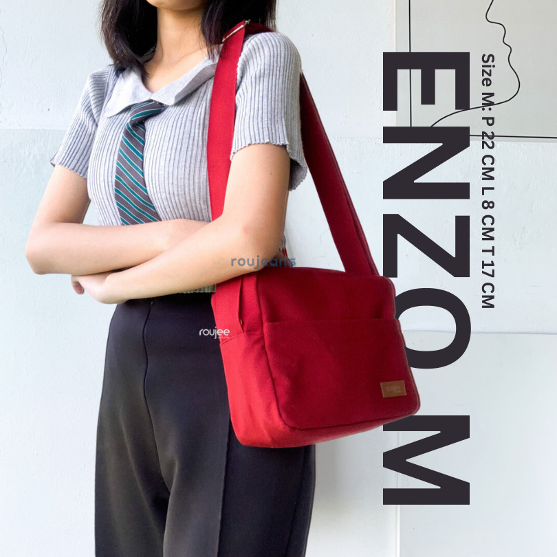 Jual Roujee Majalengka - ROUJEANS - Enzo M - Tas Kanvas Selempamg - Tas ...