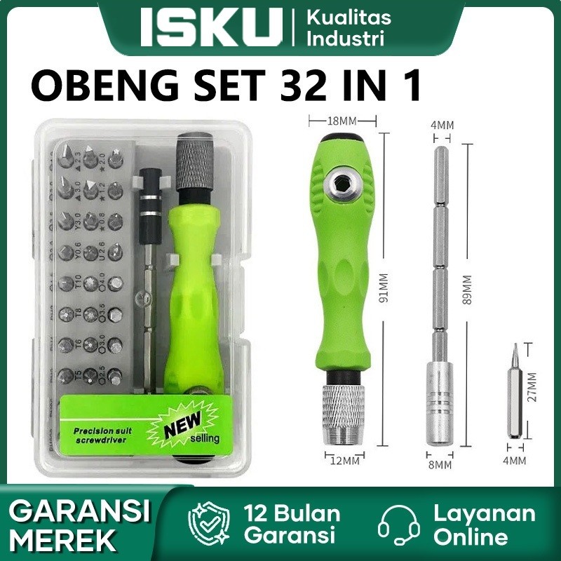 Jual ISKU obeng set 32Pcs Total Tools Obeng Presisi set Komputer Laptop Hp Service Obeng Set ...