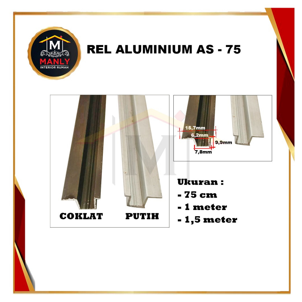 Jual Rel Pintu Lemari Geser Sliding AS 75 / Rel Tanam SD 385 / Rel Alumunium | Shopee Indonesia