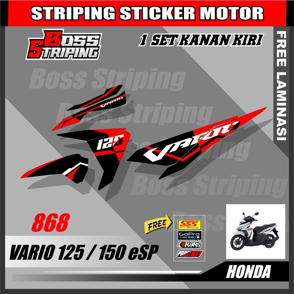 Jual Striping Sticker Vario Led Old 125 - 150 Stiker Variasi Motor Honda Vario Semi Fullbody ...