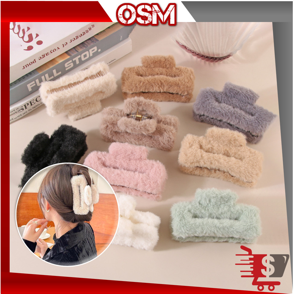 Jual Online Shopping Mall - F6505 Fluffy Hair Clips For Girl / Jedai ...