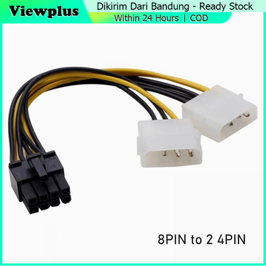 Jual Kabel Power VGA 8 Pin to Dual 4 Pin Molex PCIE Adapter 2 molex to ...
