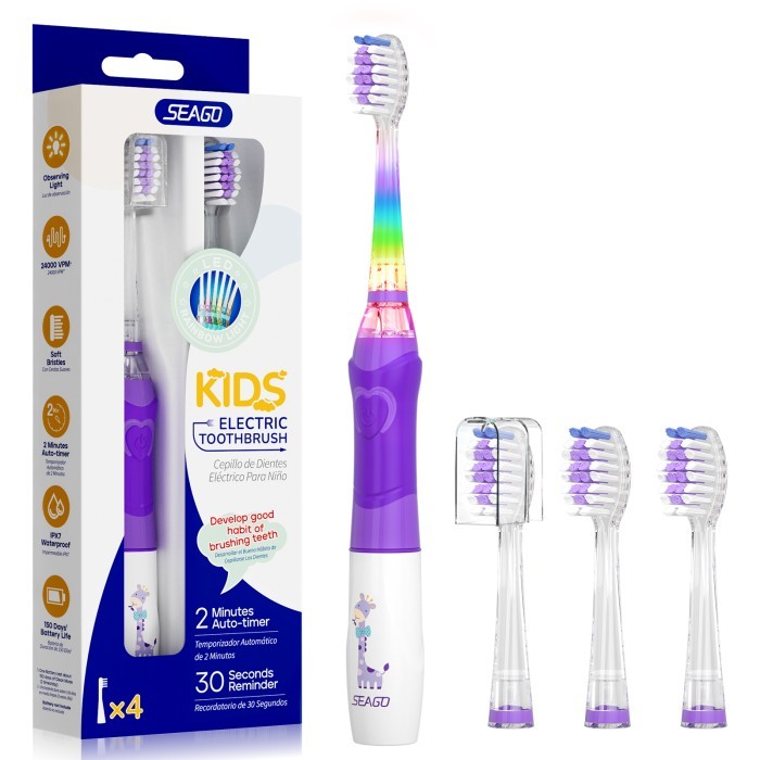Jual Seago Electric Toothbrush for Kids Sonic Battery Teeth Brush with ...