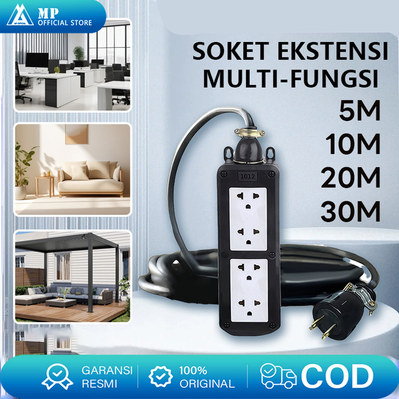 Jual 3600W/3000W/2500W Soket Kabel Extension Cord Extra-long Plug-in ...