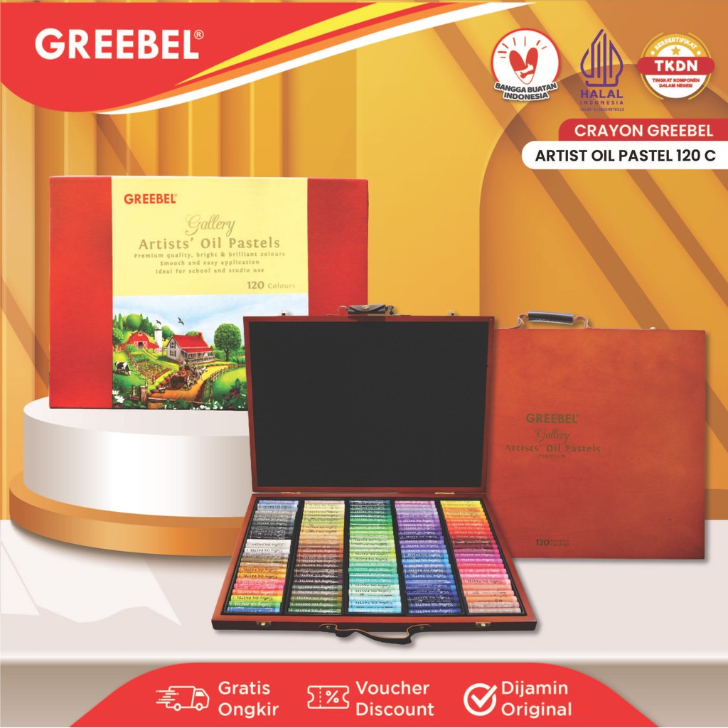 Jual GREEBEL Crayon Krayon ARTIST 120 Warna / ARTIST Oil Pastel 120 (AOP120) Mewarnai ...