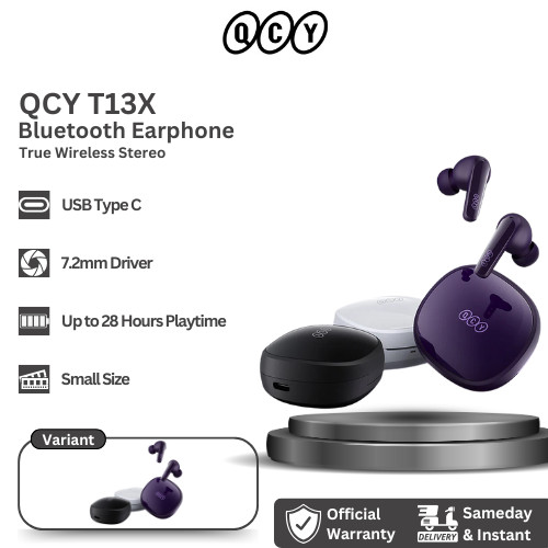 Jual QCY T13X T13 X TWS True Wireless Earbuds / Earphone 4 Mic ENC Noise Reduction | Shopee ...