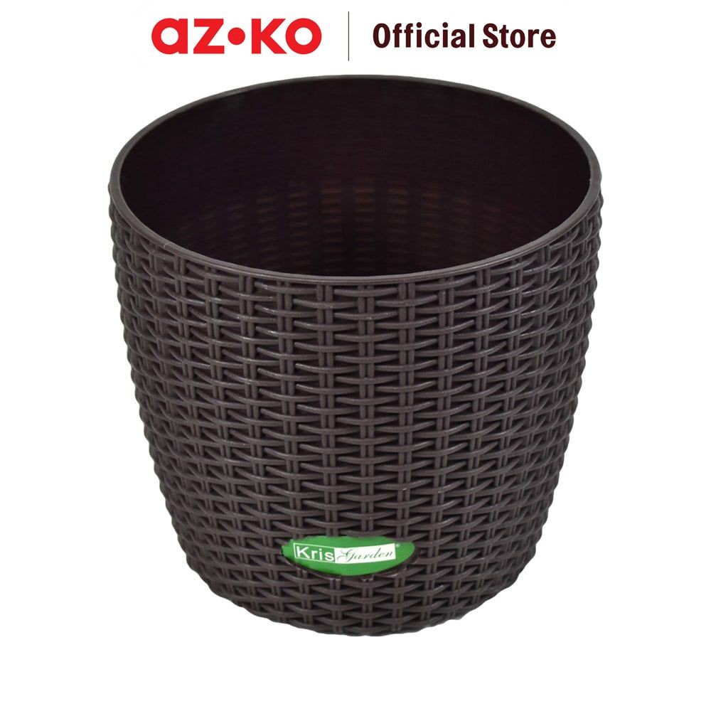 Jual AZKO Kris Garden Pot Tanaman Round Coffee 18.3 cm Wadah Plastik ...