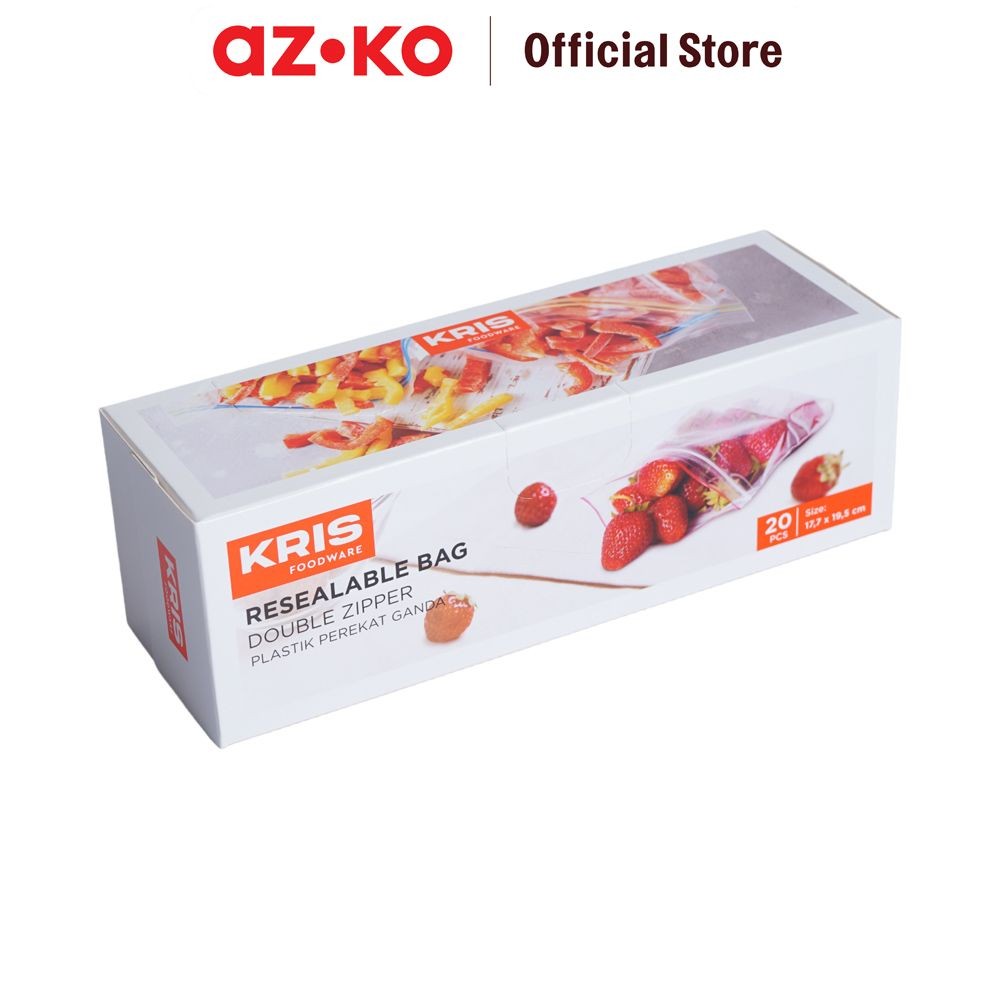Jual AZKO Kris Set 20 Pcs Plastik Makanan Double Zipper Medium ...