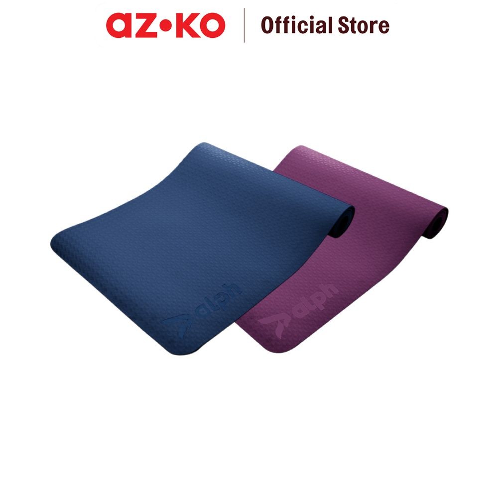 Jual AZKO Alph Matras Yoga Tpe 6 Mm Dengan Strap - Biru Mat Alas Senam Mattress Latihan Yoga ...