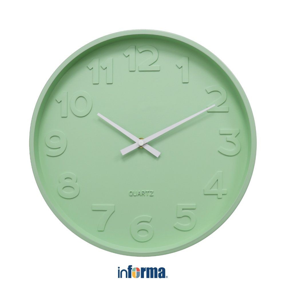 Jual Informa 30 cm Jam Dinding 19Gr - Hijau Wall Clock Jam Tembok ...