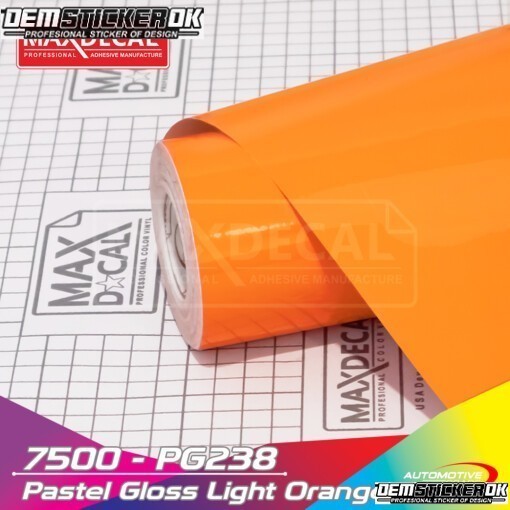 Jual Sticker Skotlet Vinyl Maxdecal 7500-PG238/Light Orange Glossy ...