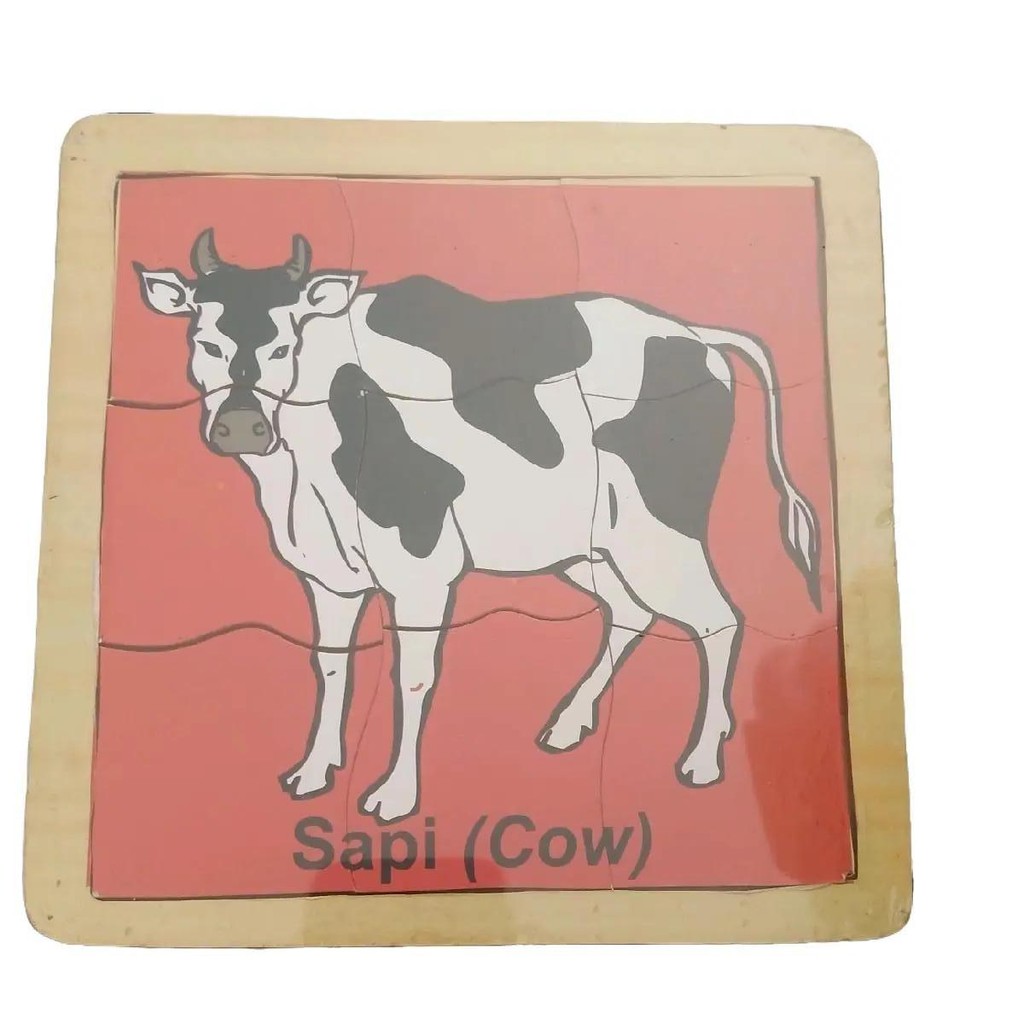 Jual HAULA TOYS || puzzle gambar sapi, puzzle kayu, puzel gambar ...