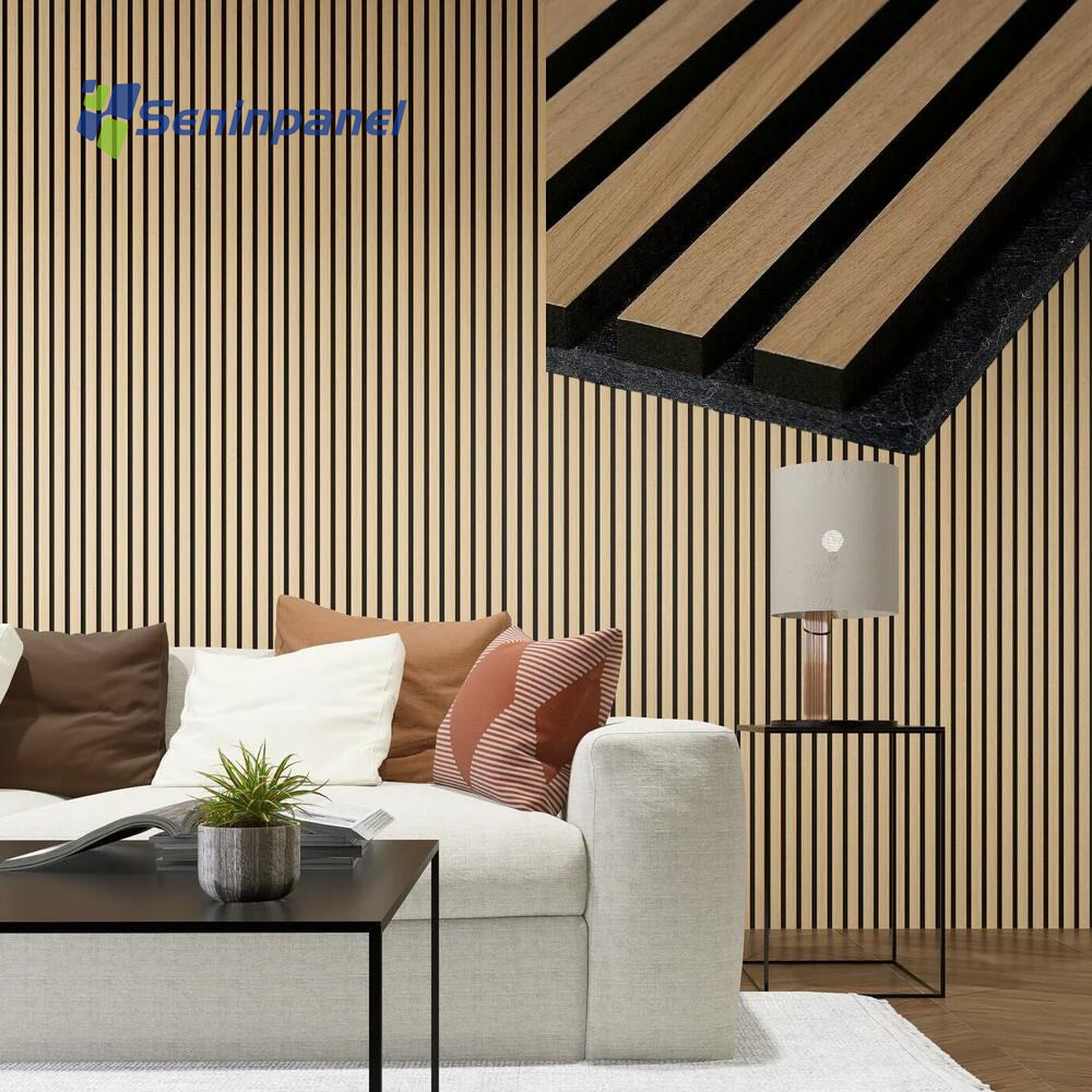 Jual Genuine Akupanel Acoustic Panel Pet Wooden Veneer Slat Panel For ...