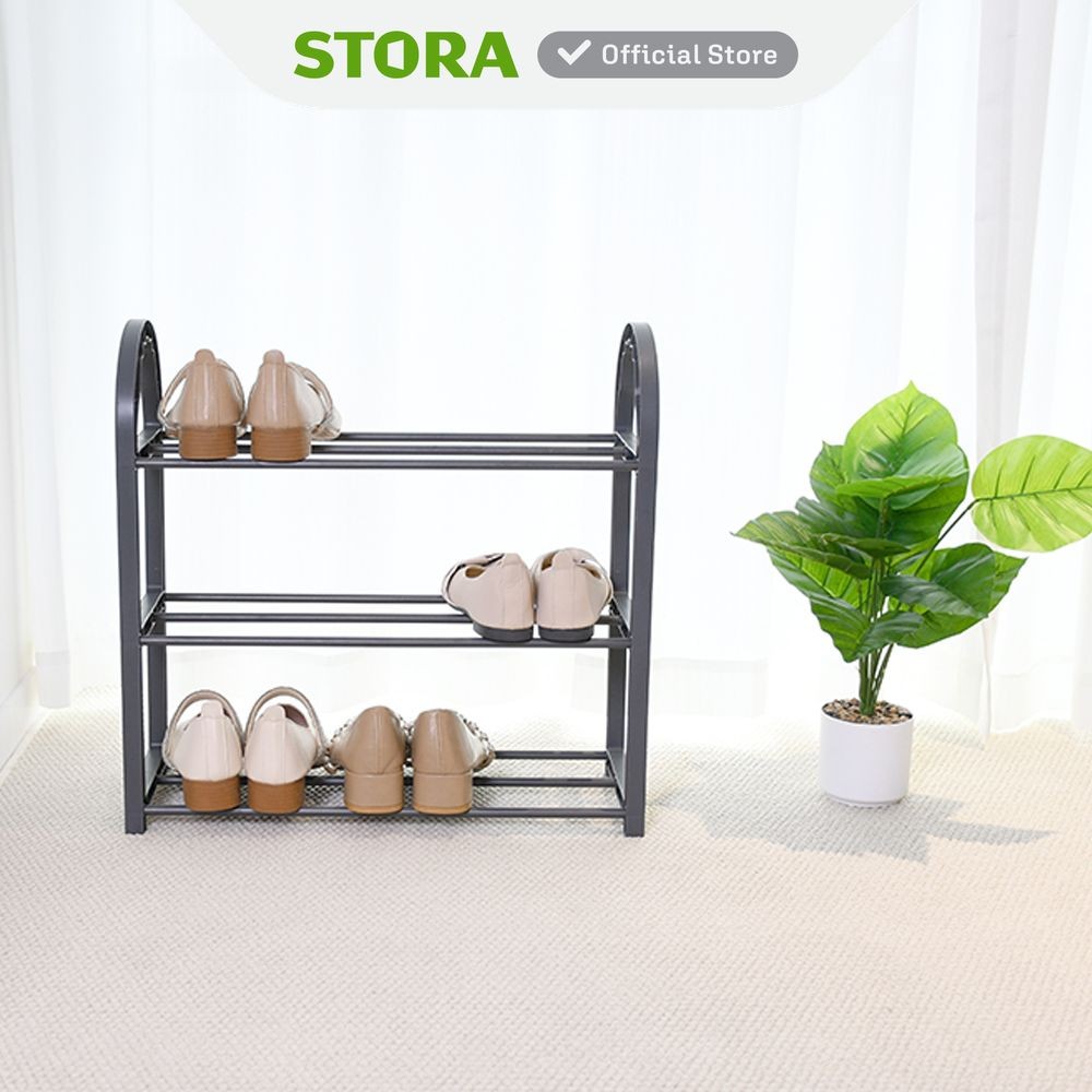 Jual Stora Rak Sepatu 3 Tingkat - Abu-Abu Shoe Rack Organizer Sandal ...