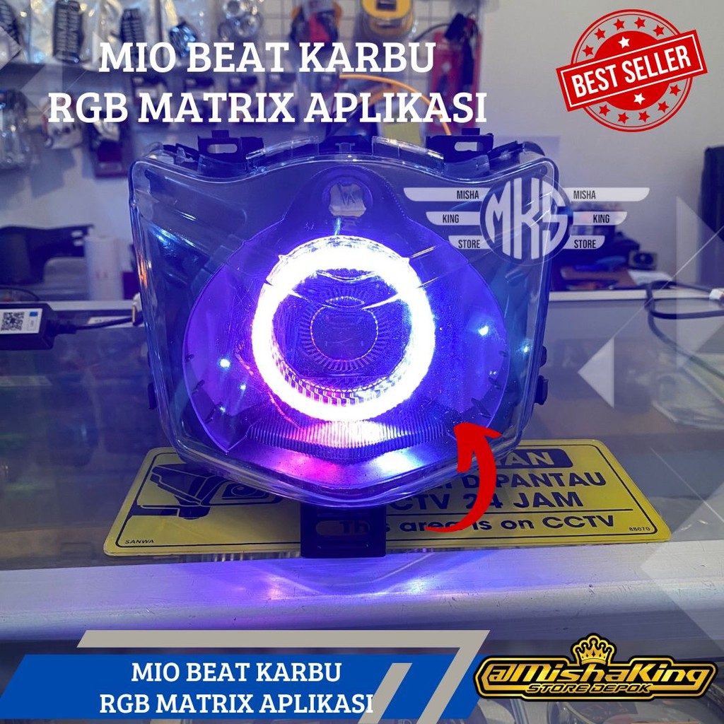 Jual LAMPU BILED BEAT KARBU MATRIX RGB APLIKASI FUL SET REFLEKTOR ...
