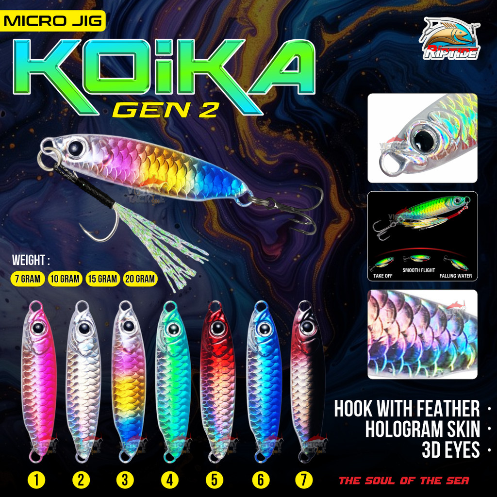 Jual Umpan Pancing Micro Jig Cast Jig Ultralight Riptide Koika Gen 2 ...