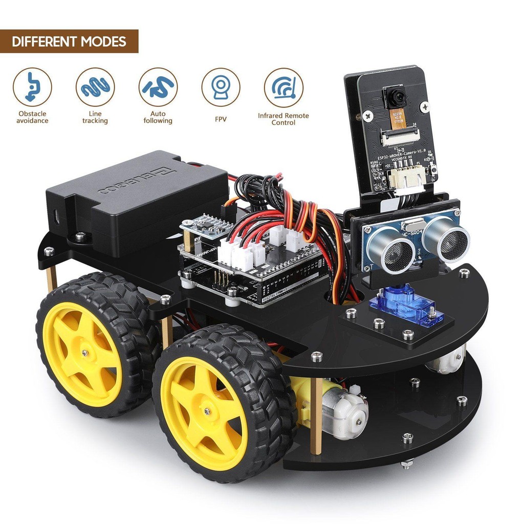 Jual ELEGOO UNO R3 Project Smart Robot Car Kit V4, Intelligent and Educational Toy Car Robotic ...