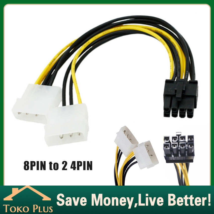 Jual Kabel Adapter Dual 4 pin to 8 pin untuk CPU Power High Quality ...