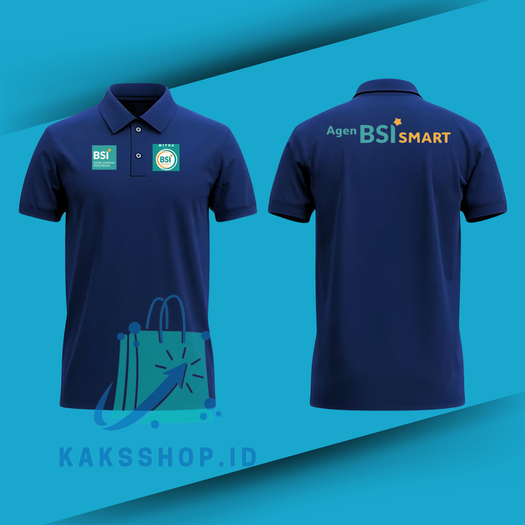 Jual Poloshirt Smart Sablonan Lengan Pendek Bsi Logo Premium Nama ...
