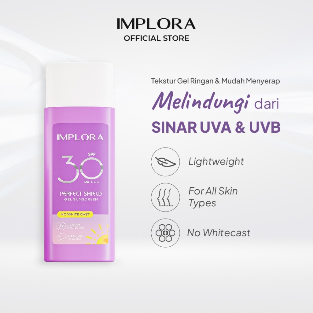 Jual Implora Perfect Shield Gel Sunscreen SPF 30 PA+++ (NEW) | Shopee ...