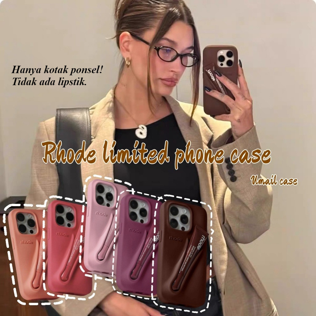 Jual Rhod Hailey iphone16 15 14 13 12 11 17promax phone case 3D liquid ...