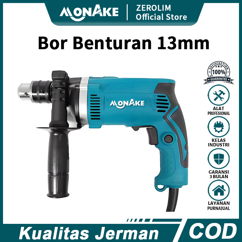 Jual MONAKE JERMAN Mesin Bor 13mm Impact Drill Tangan Listrik Electric ...