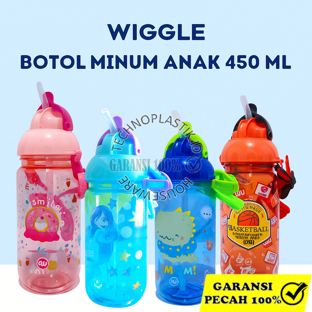Jual WIGGLE Botol Minum Terbaru Design Hello Dino Bottle Sport 450Ml ...