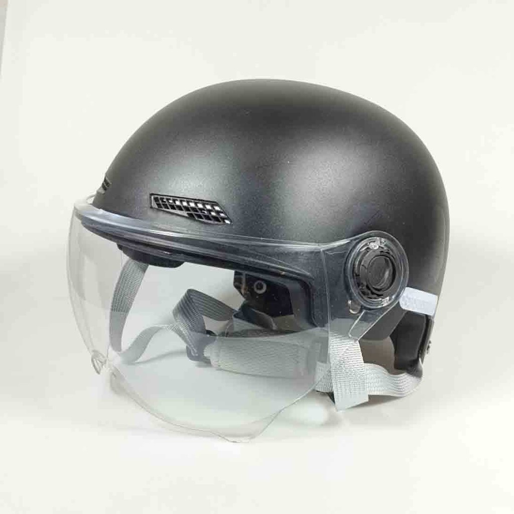 Jual Helm Sepeda Skuter Motor Half Face Dark Visor Retro Vintage SPORT ...