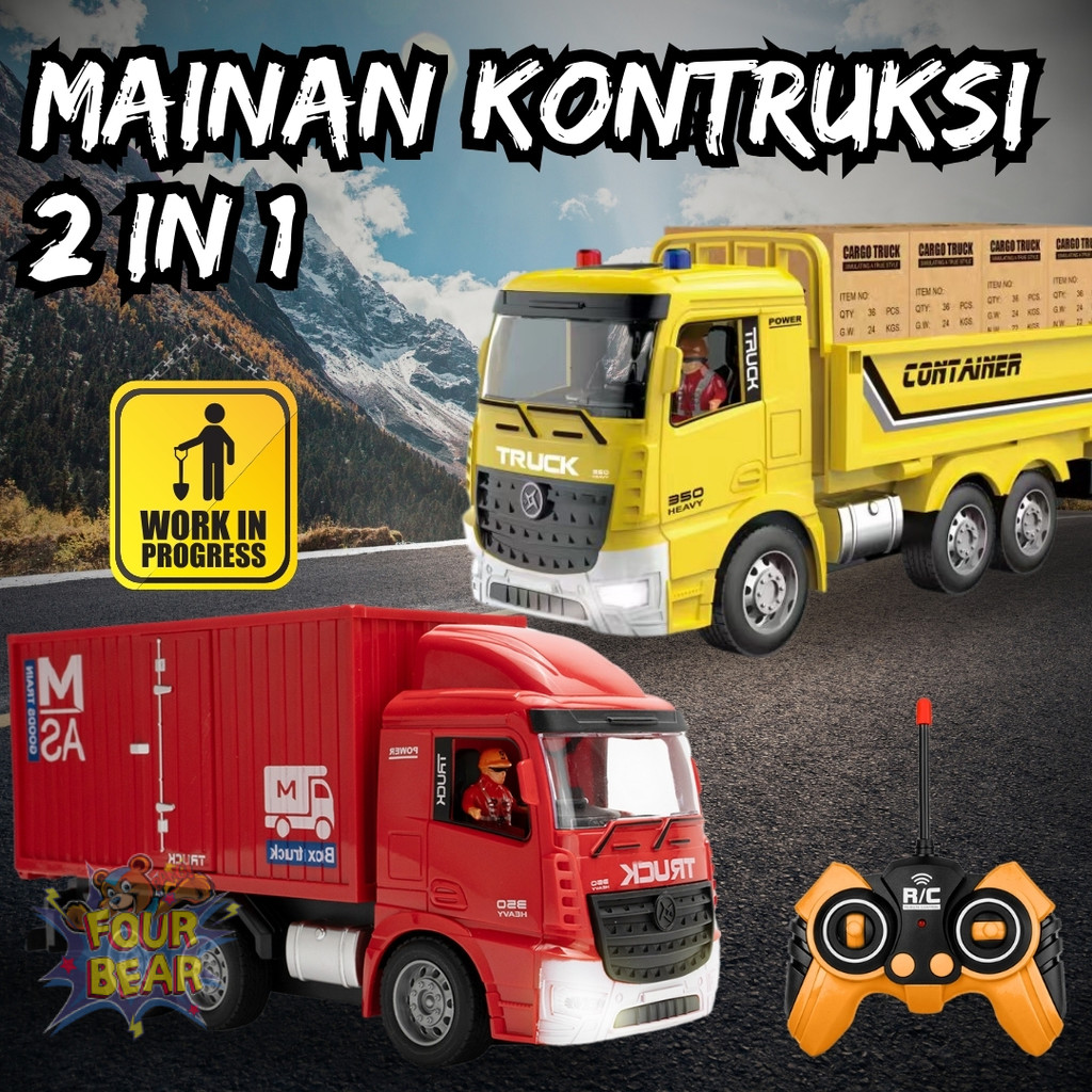 Jual Mobil Remote Control Truck Kontainer Fuso Hino 6 CH RC Mainan ...