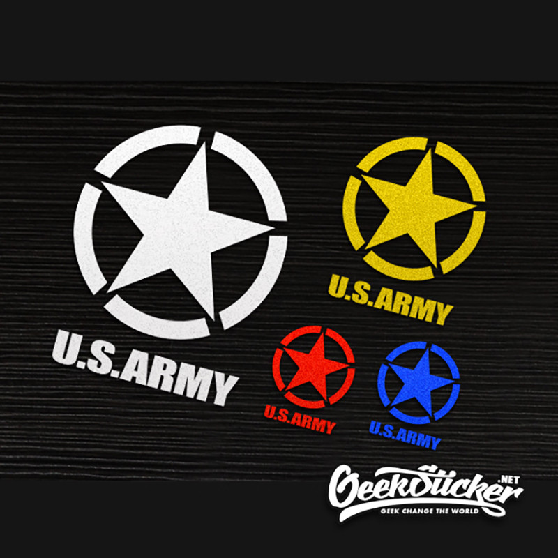 Jual CUSTOM STIKER KACA MOBIL DAN MOTOR LOGO US Army Star USMC WW2 FREE ...