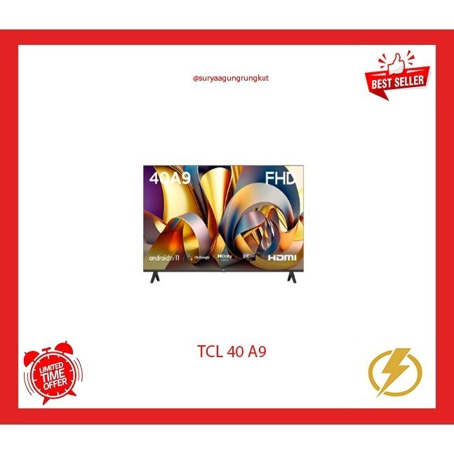 Jual DIGITAL LED TV SMART ANDROID 40 INCH TCL 40 A9 | Shopee Indonesia