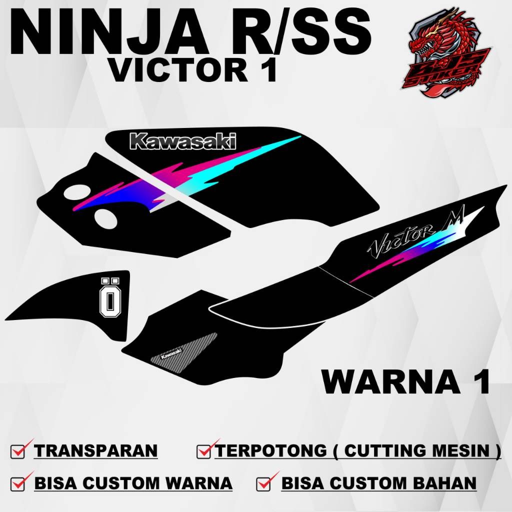 Jual sticker striping ninja r ninja ss kawasaki ninja victor 1 | Shopee ...