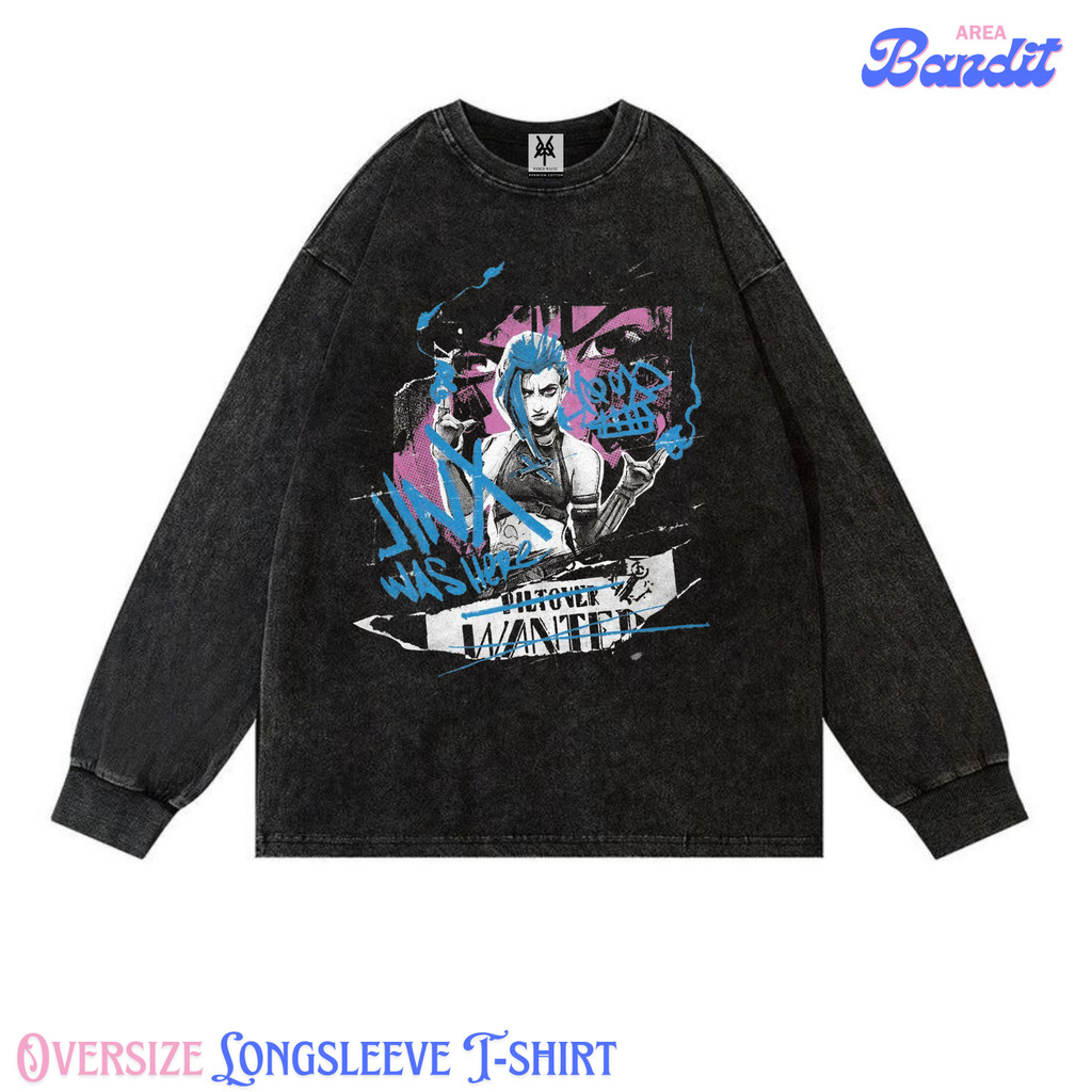 Jual Bandit Area "arcane jinx" Oversize Longsleeve T-shirt Vintage tee ...