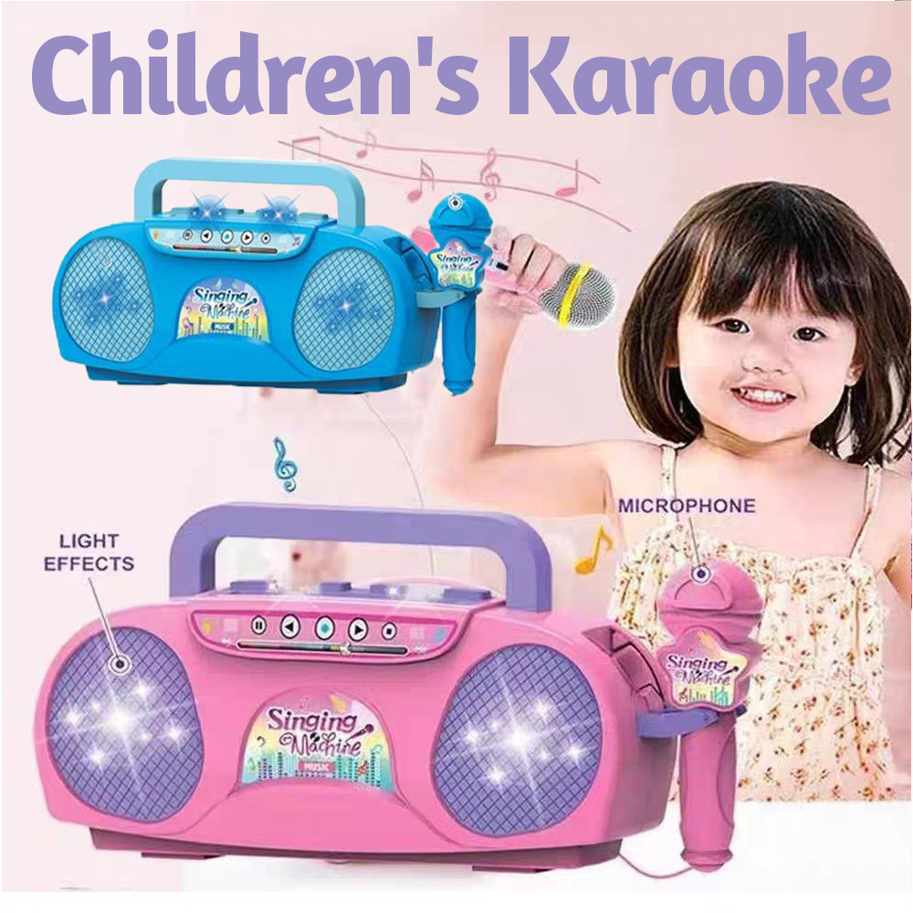 Jual Little Singer Motif Kitty Karaoke Lampu / Singing Machine Mic Anak ...