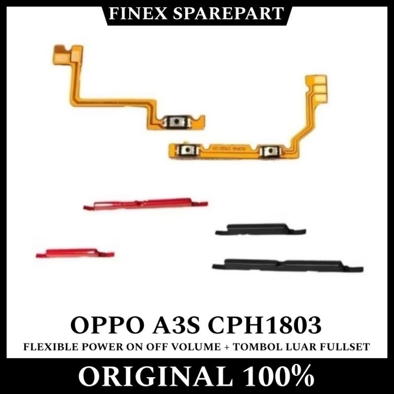 Jual TOMBOL LUAR POWER ON OFF VOLUME + FLEXIBLE FLEKSIBEL POWER ON OFF VOLUME OPPO A3S CPH1803 ...