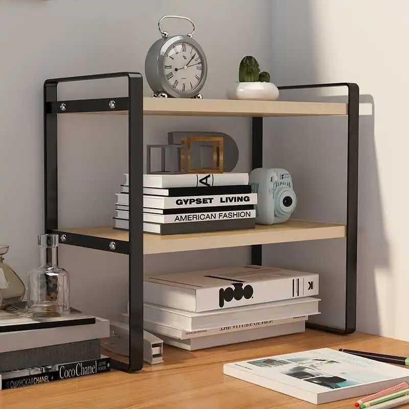 Jual Rak Buku Meja Minimalis DIY Table Bookshelf Organizer Dua Susun ...