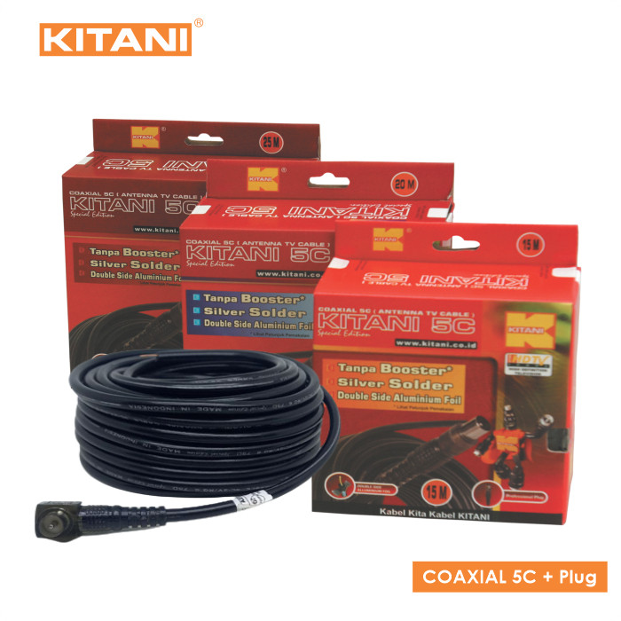 Jual Kabel Antena TV 5C Tanpa Booster KITANI | Shopee Indonesia