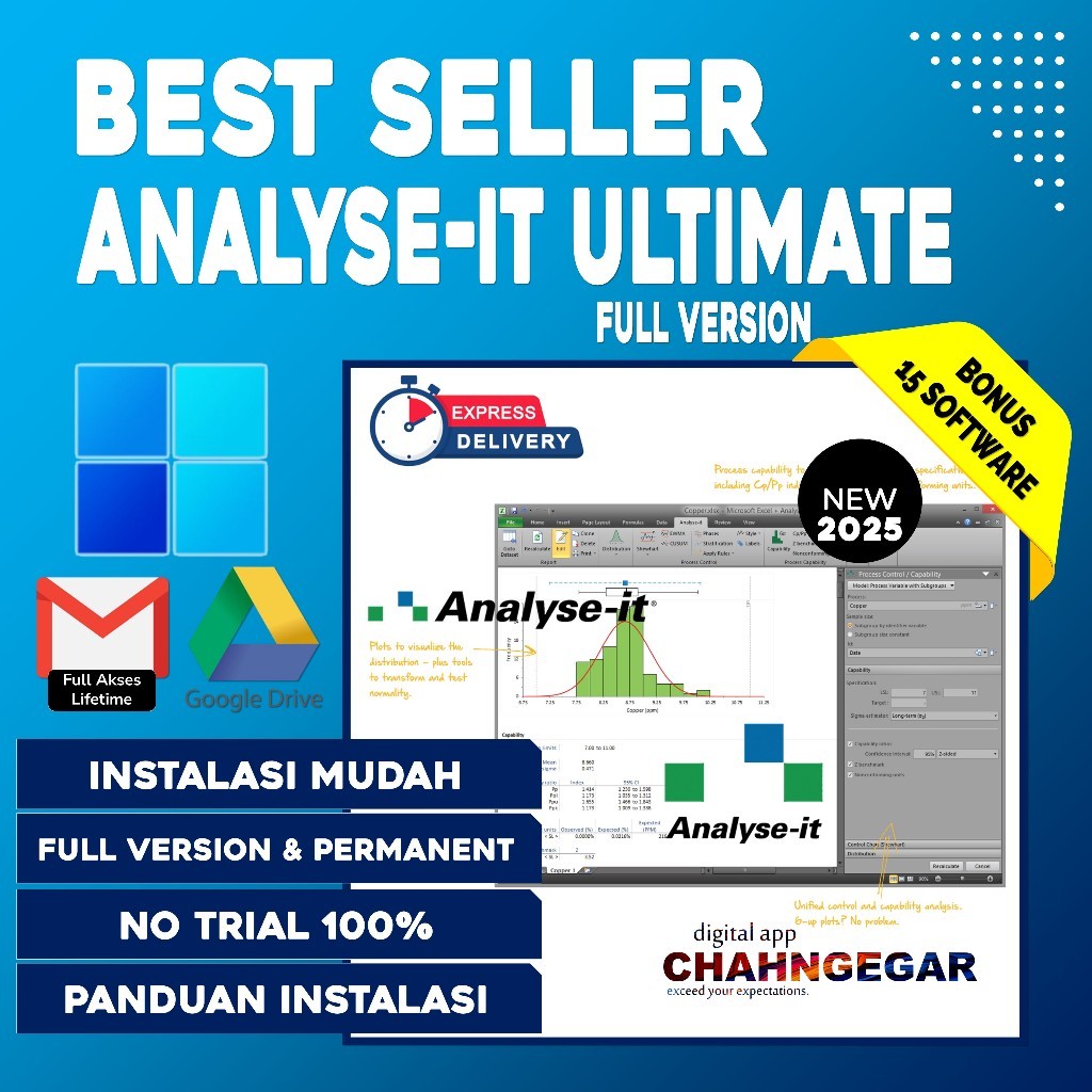 Jual Analyse-it Ultimate Edition 5 Full Version Software Statistik Analisis Berbasis Excel model ...