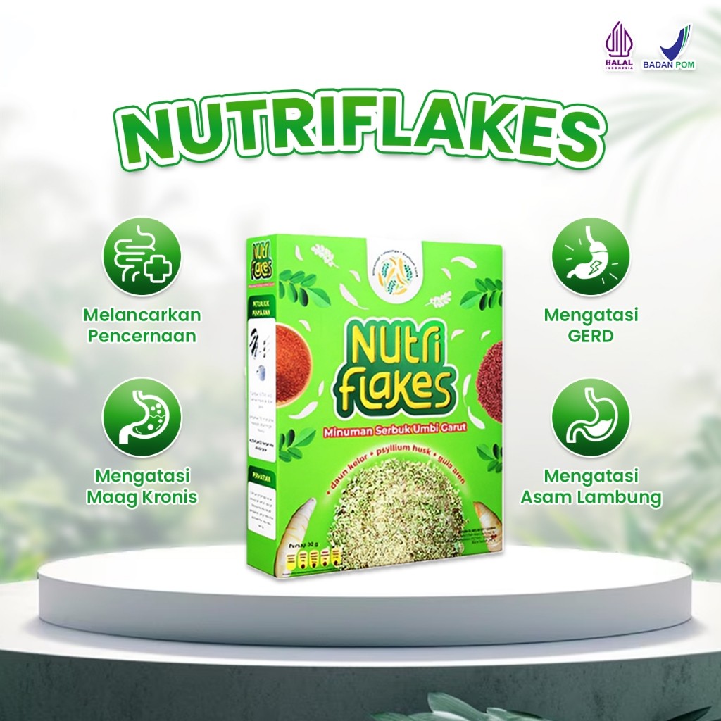 Jual Nutriflakes – Sereal Umbi Garut Solusi Asam Lambung, Gerd & Mag 100% Original 1 Box ...